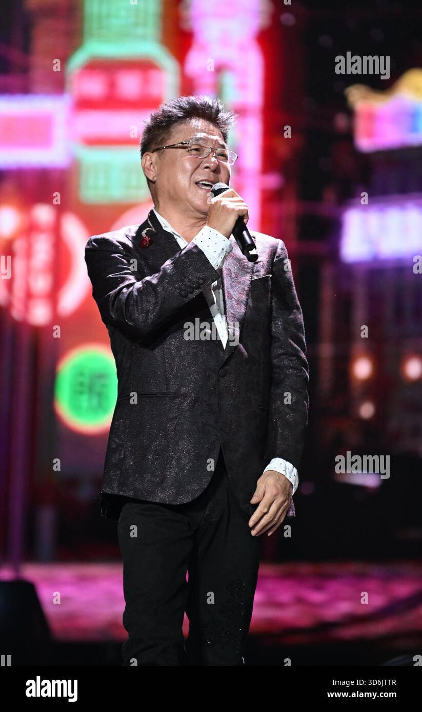 Taiwanese singer Jiang Yuheng holds a concert in Shenyang City ...