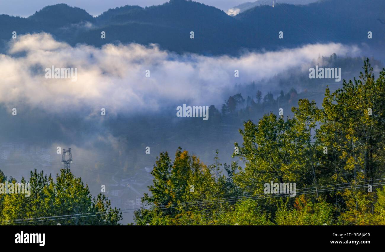 The winter sunrise scenery in Youyang County, Chongqing, China, 19 ...