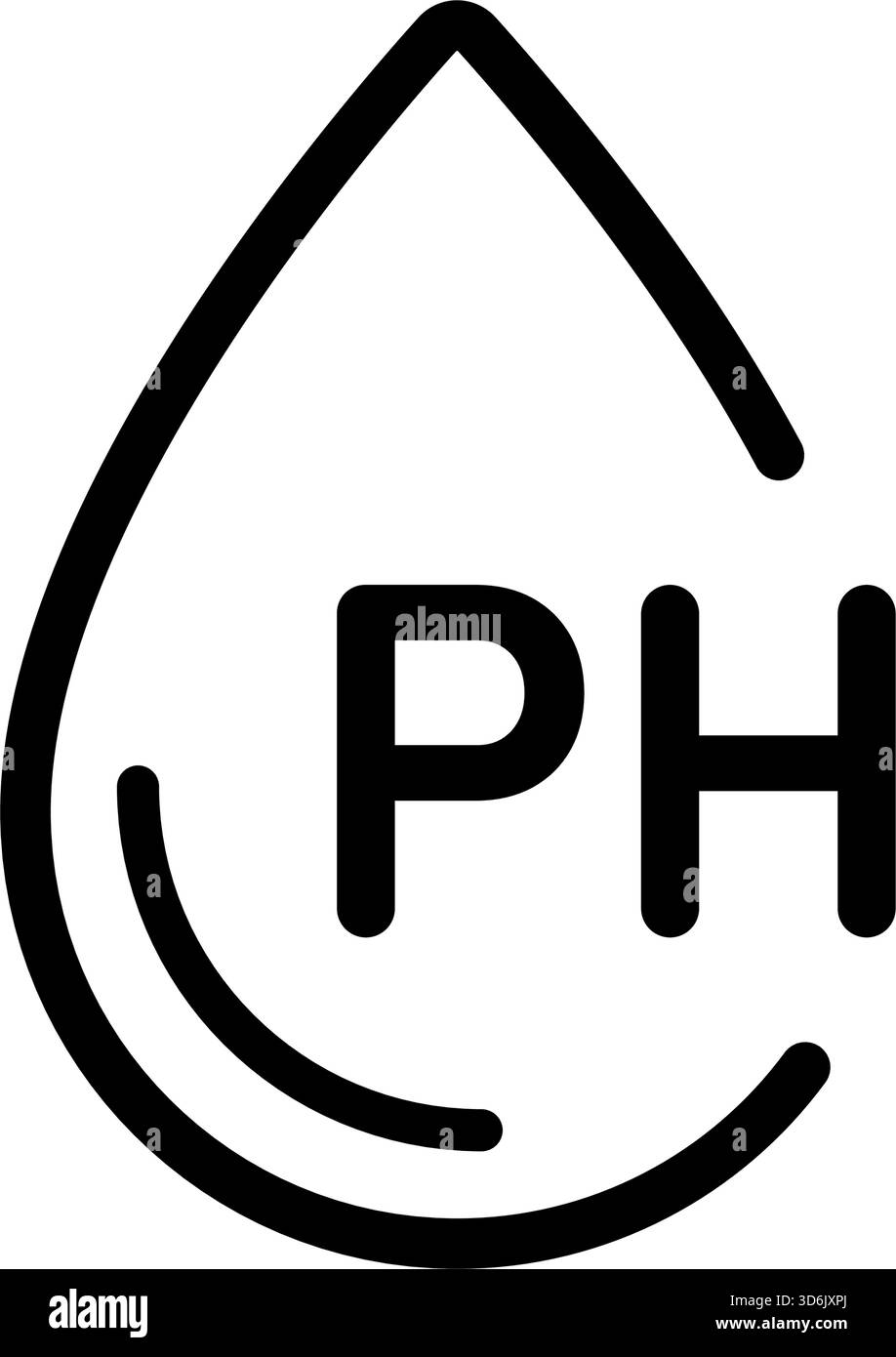 PH balance icon. Neutral water level. Water PH measure. Neutral balance ...