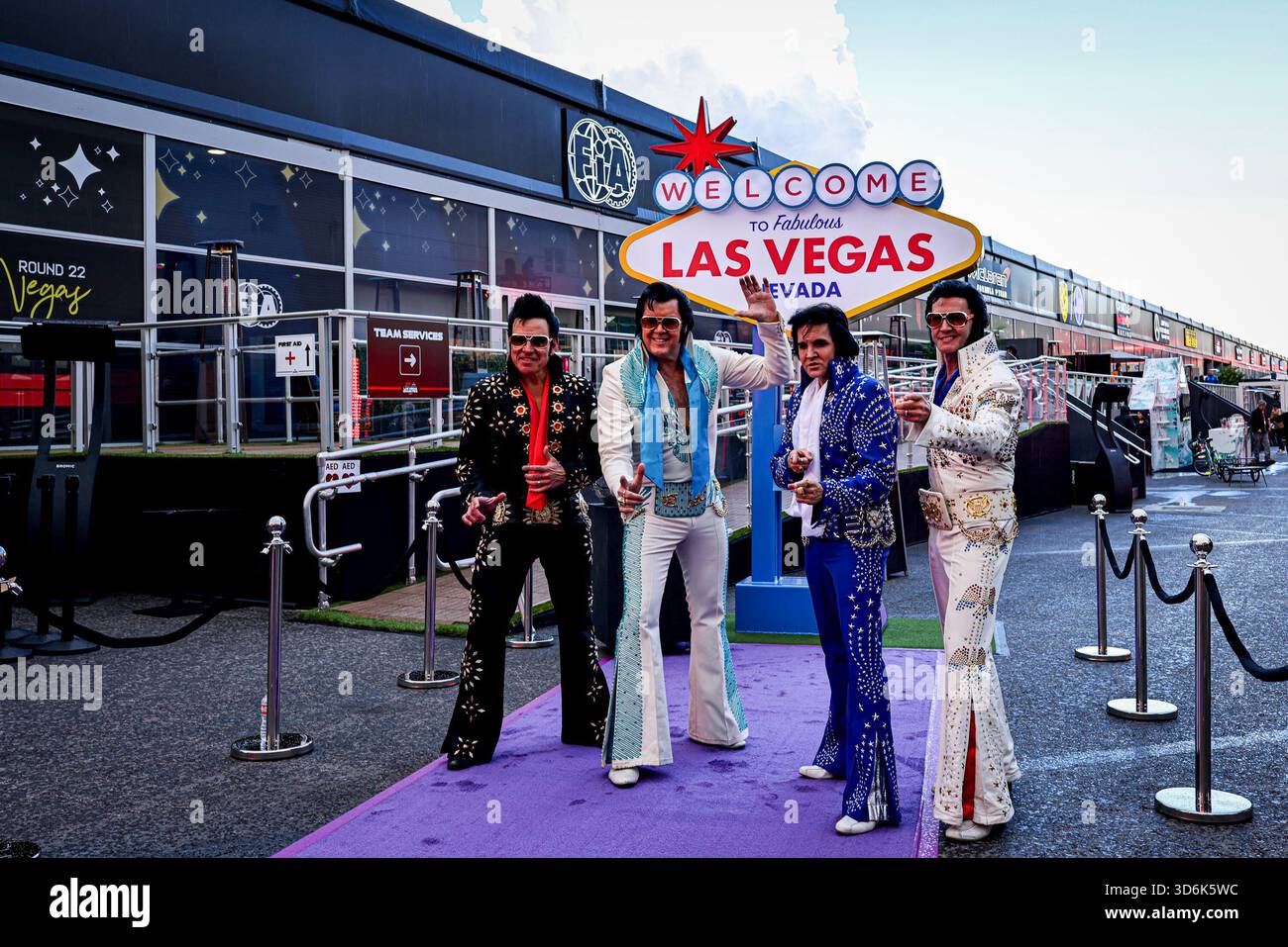 Las Vegas F1 Paddock Atmosphere - Elvis Presley's Lookalikes during the ...