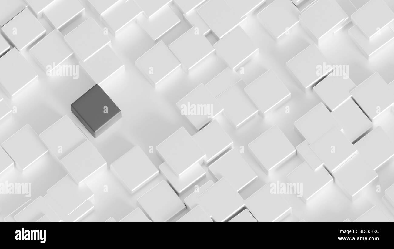 3d cube round Black and White Stock Photos & Images - Alamy