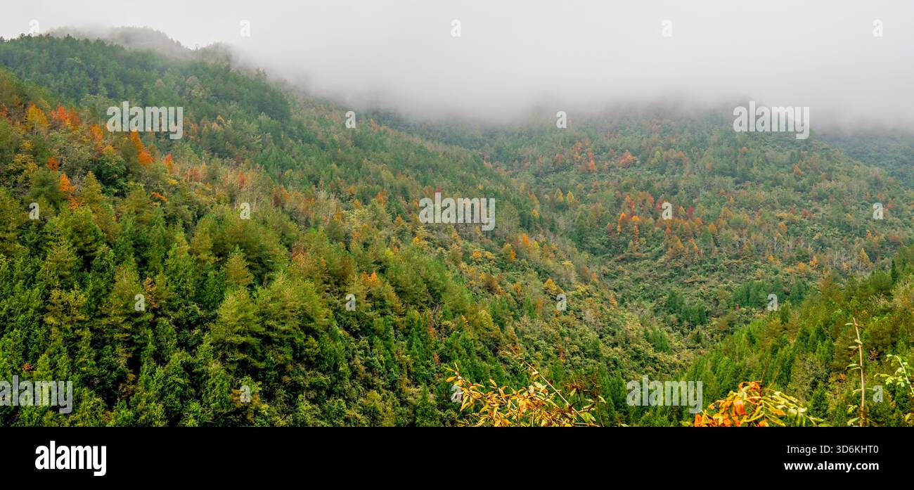 Aerial photo shows the early winter scenery in Youyang County ...