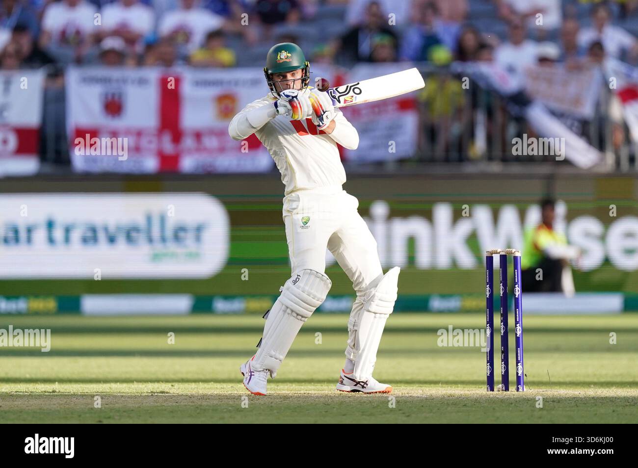 Australia's Alex Carey hits to England's Brydon Carse on the ropes to ...