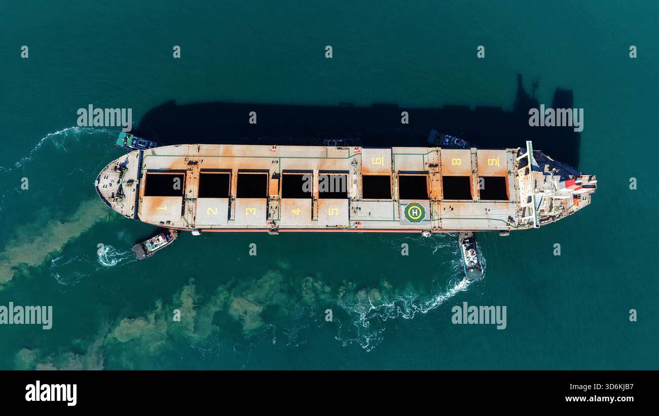 Aerial photo shows the Haixi Bay ship-building base in Qingdao City ...