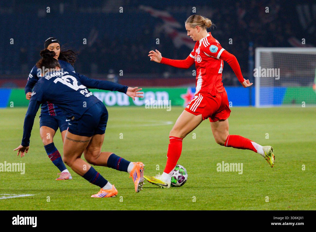 Klara Buhl of Bayern Munchen in action during the UEFA Womens Champions League game between ...