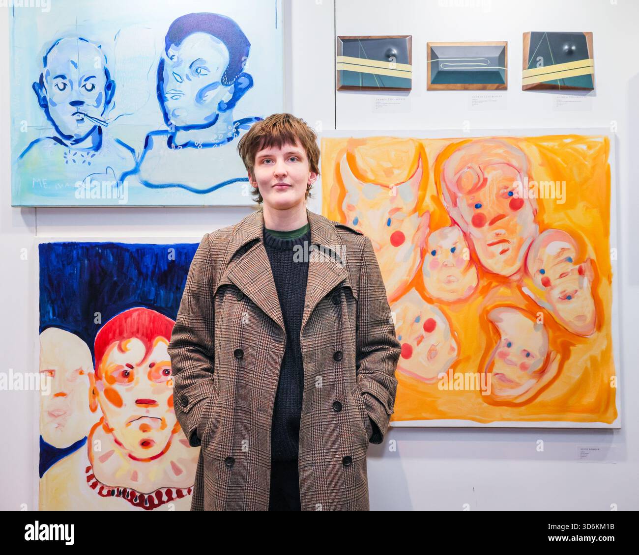 London, UK. 20th Nov, 2025. Artist Alice Barker with her works ...