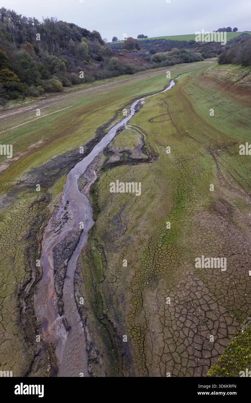 View from Bessom bridge towards the River Wolf flowing into Roadford ...