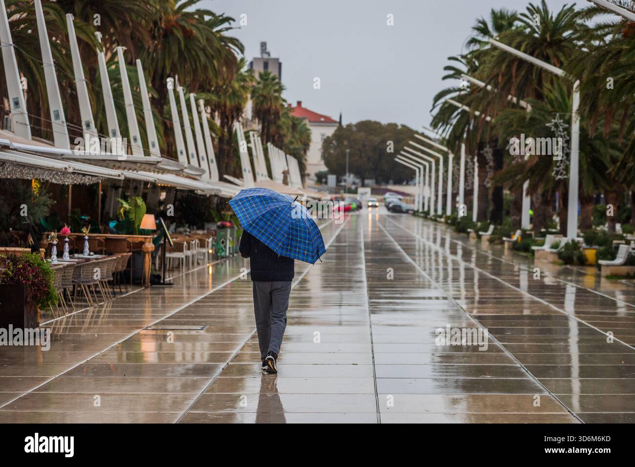 A cold, rainy autumn day dawned in the city of Solit, Croatia, on ...