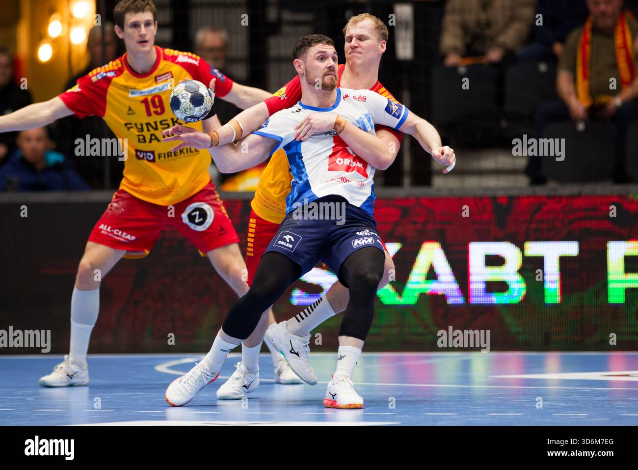 Svendborg, Denmark. 20th, November 2025. Mitja Janc (8) of Orlen Wisla ...