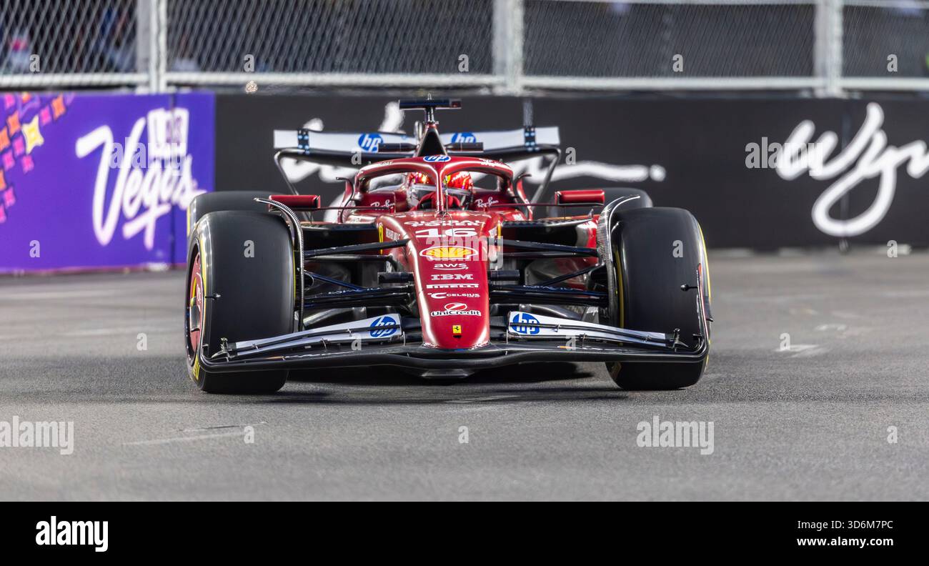 November 20 2025 Las Vegas NV, U.S.A. Ferrari driver Charles Leclerc ...
