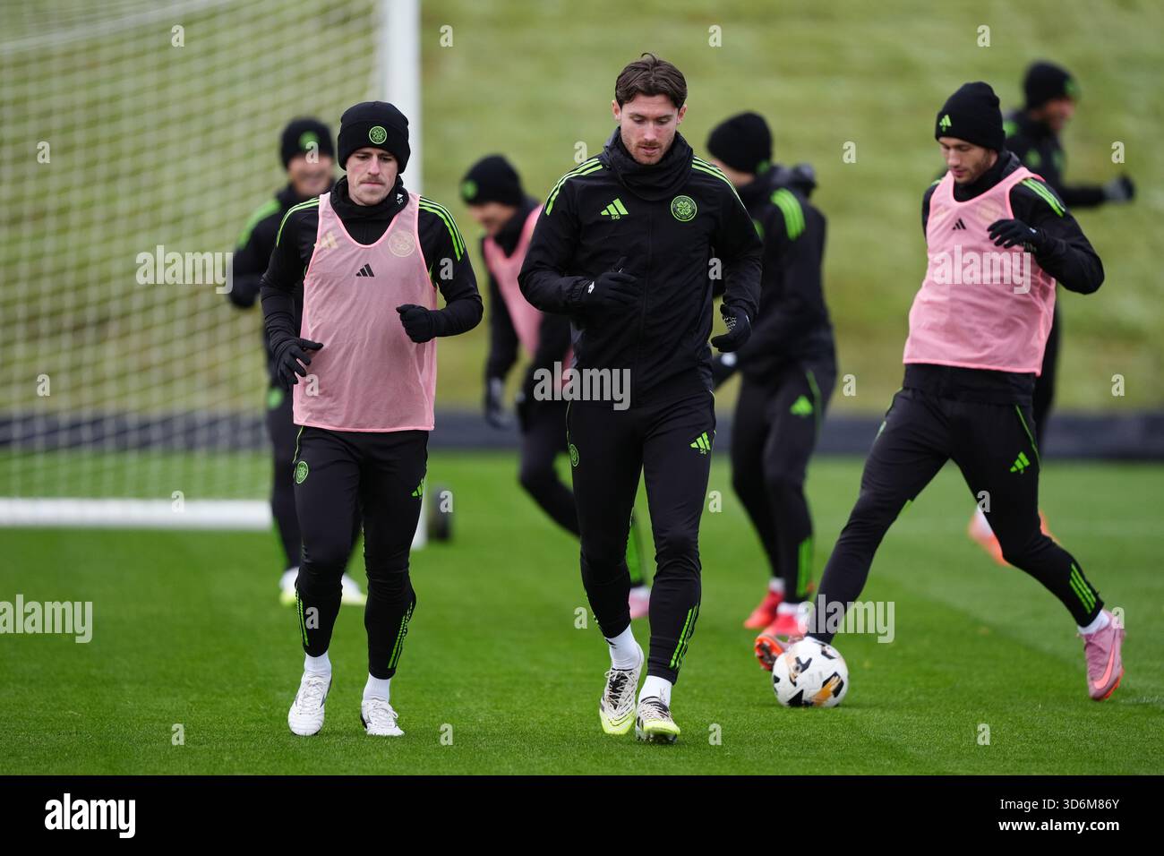 Celtic's Luke McCowan (left) and Anthony Ralston during a training ...