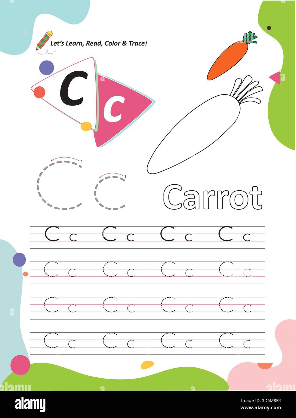Abc alphabet worksheet flashcard Stock Vector Images - Alamy