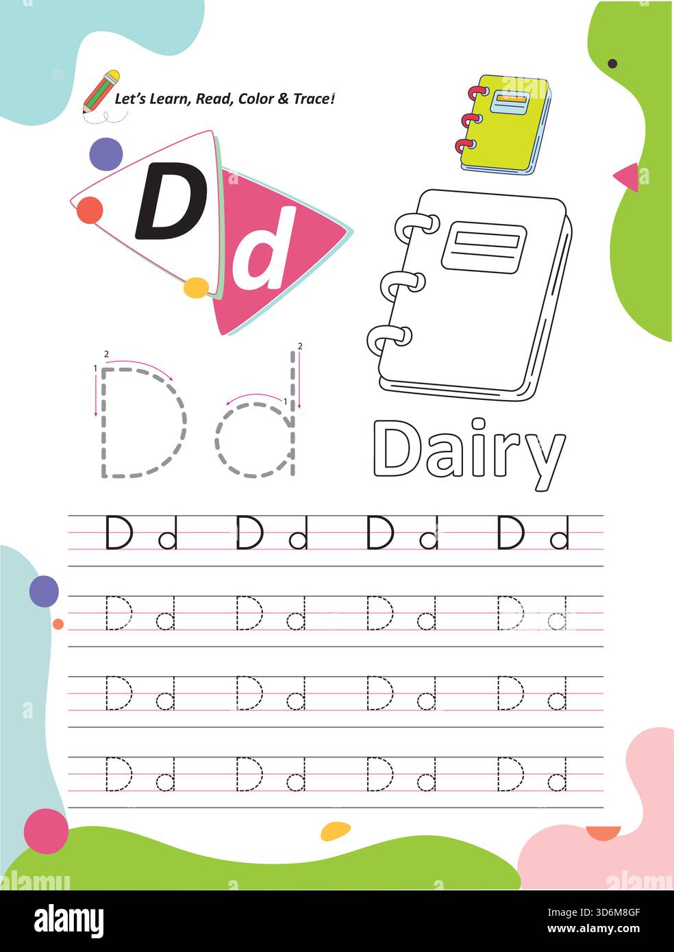 Abc alphabet worksheet flashcard Stock Vector Images - Alamy