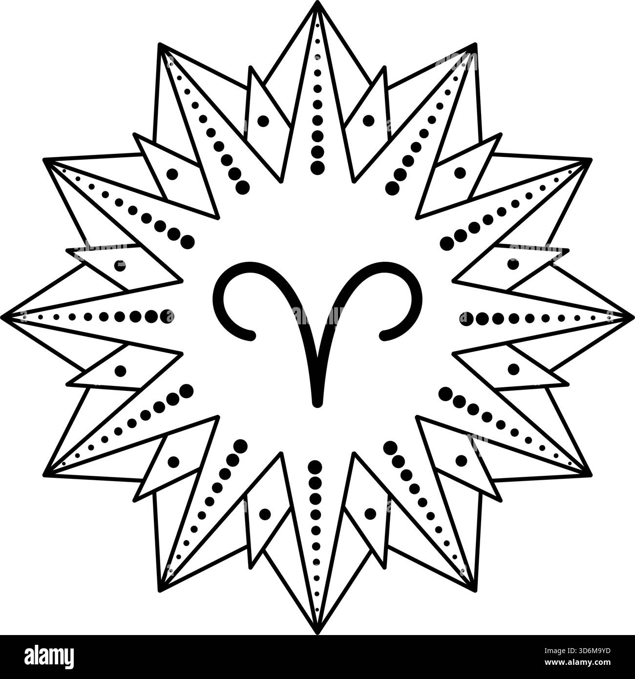 Aries zodiac sign in Black and White Stock Photos & Images - Alamy