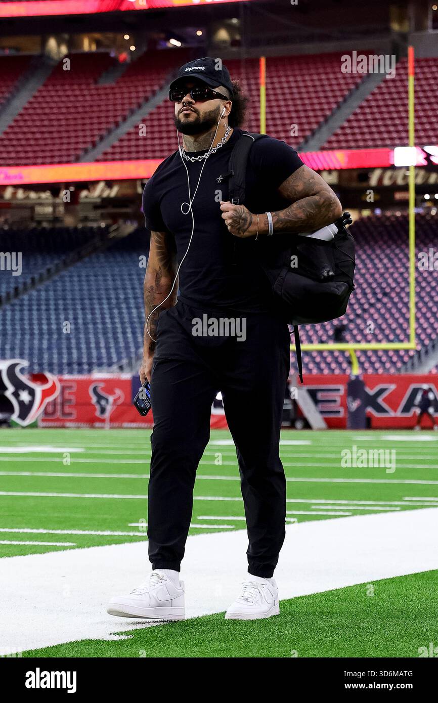 Buffalo Bills running back Ty Johnson arrives prior to an NFL football ...