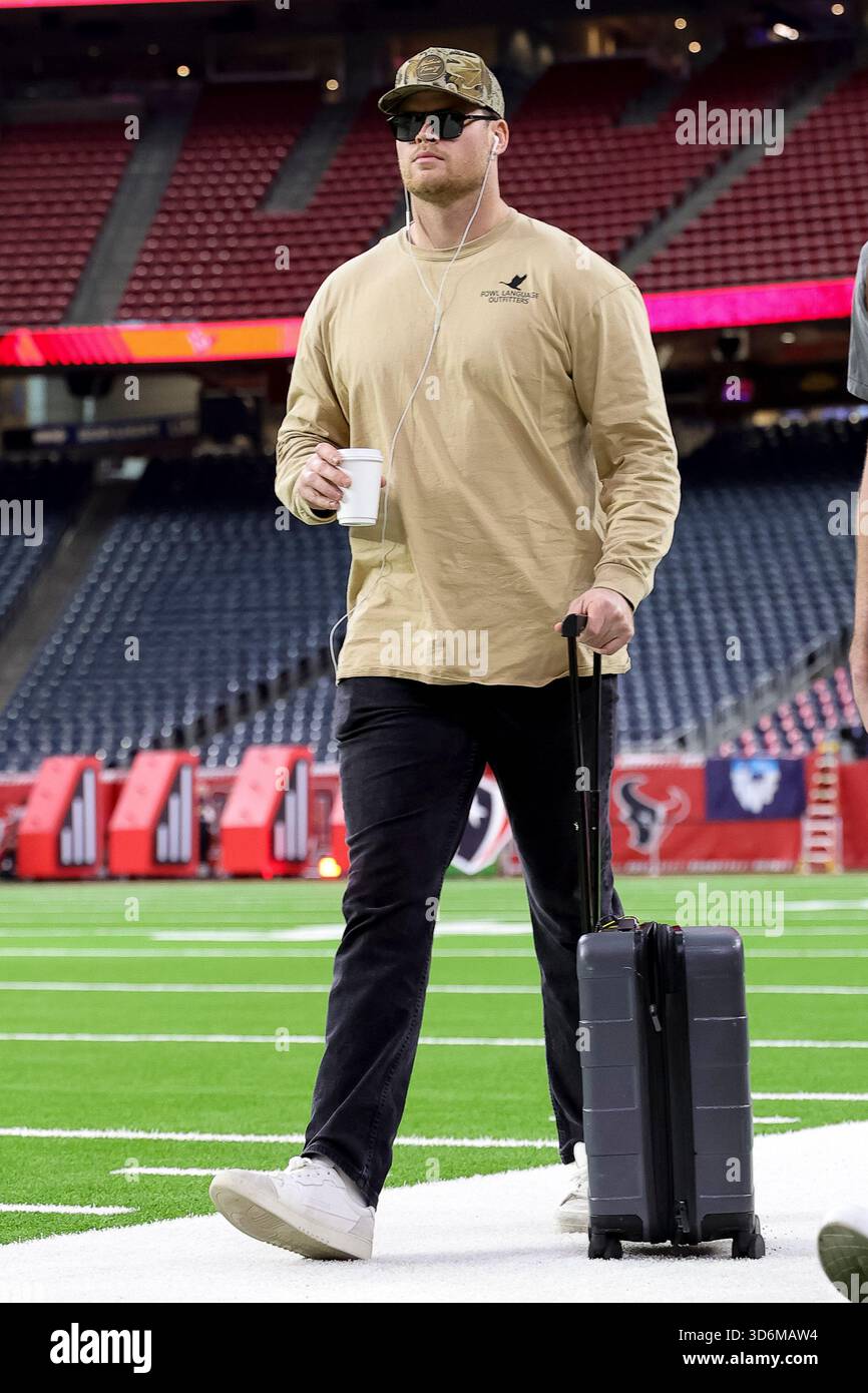 Buffalo Bills offensive tackle Spencer Brown arrives prior to an NFL ...