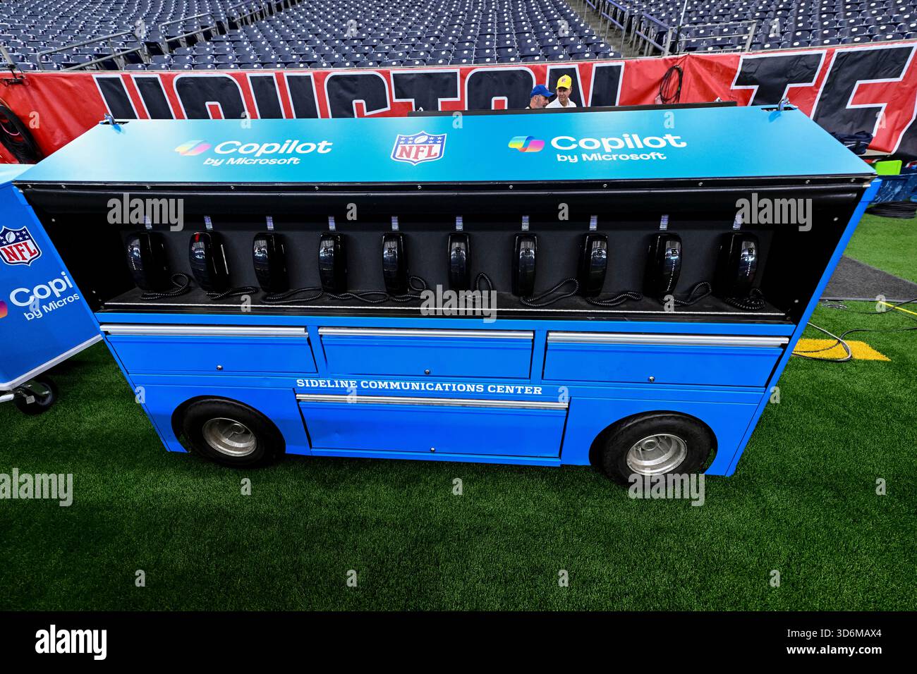 A detail view of an NFL Copilot by Microsoft sideline communication ...