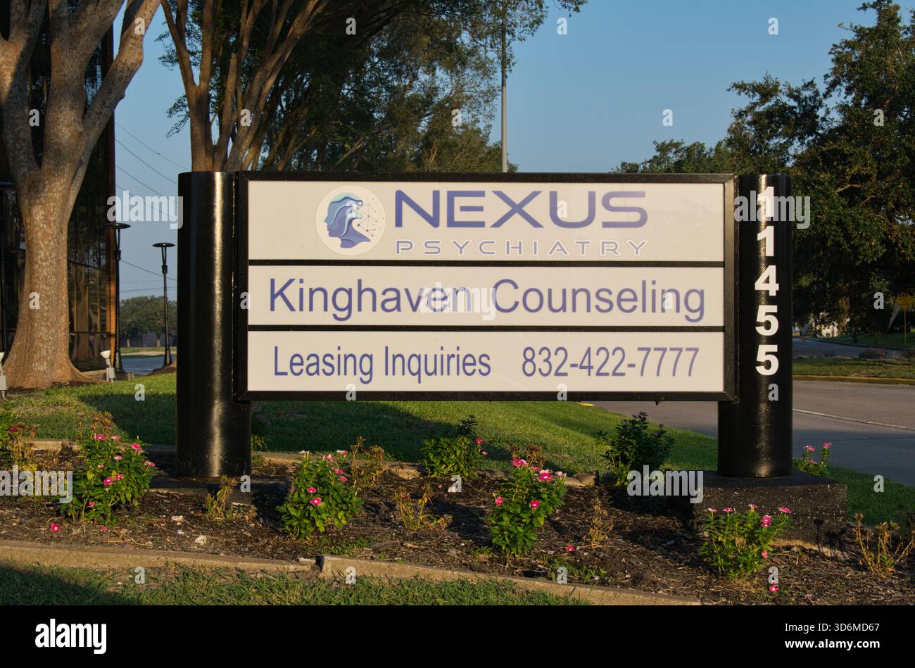 Houston, Texas USA 08-11-2024: Nexus Psychiatry business sign health ...