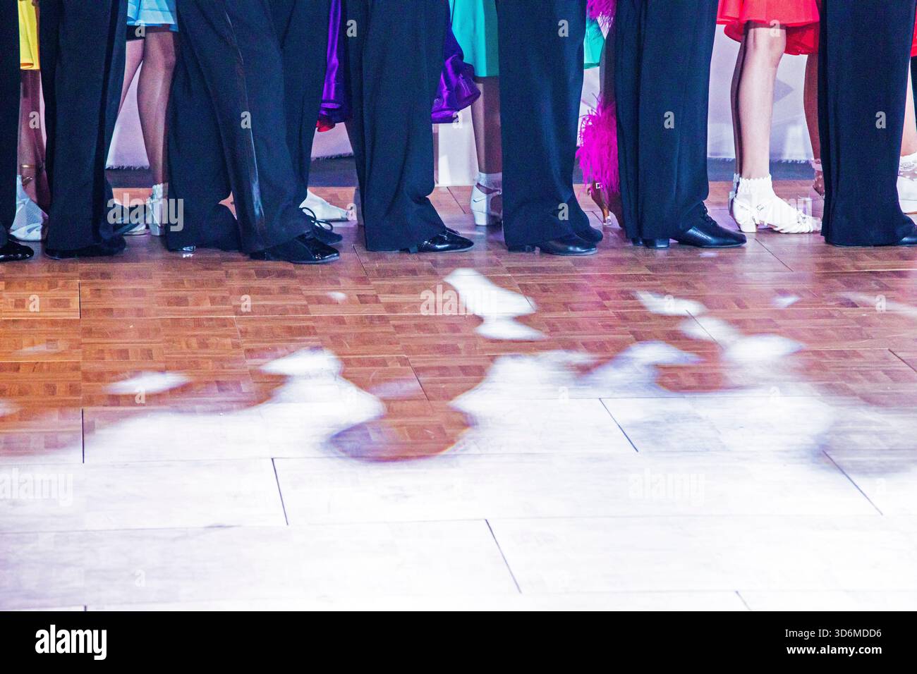 Formation for a dance parade of dance couples on the dance floor Stock ...