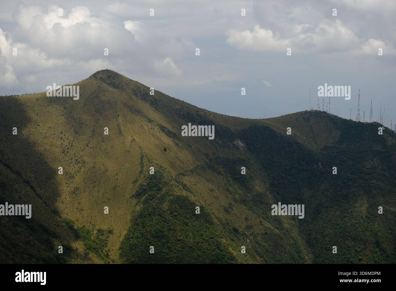 Mountain ridge of Volcán Pichincha near Quito, Ecuador, with dramatic ...