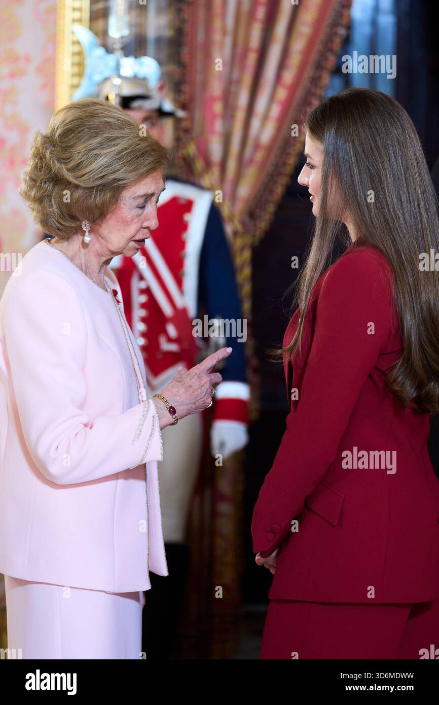 Madrid. Spain. 20251121, The former Queen Sofia, Crown Princess Leonor attends the Delivery of ...