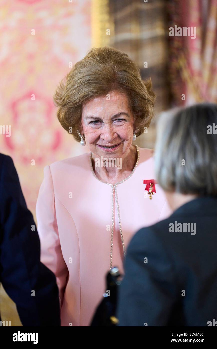 Madrid. Spain. 20251121, The former Queen Sofia attends the Delivery of Toison de Oro to ...