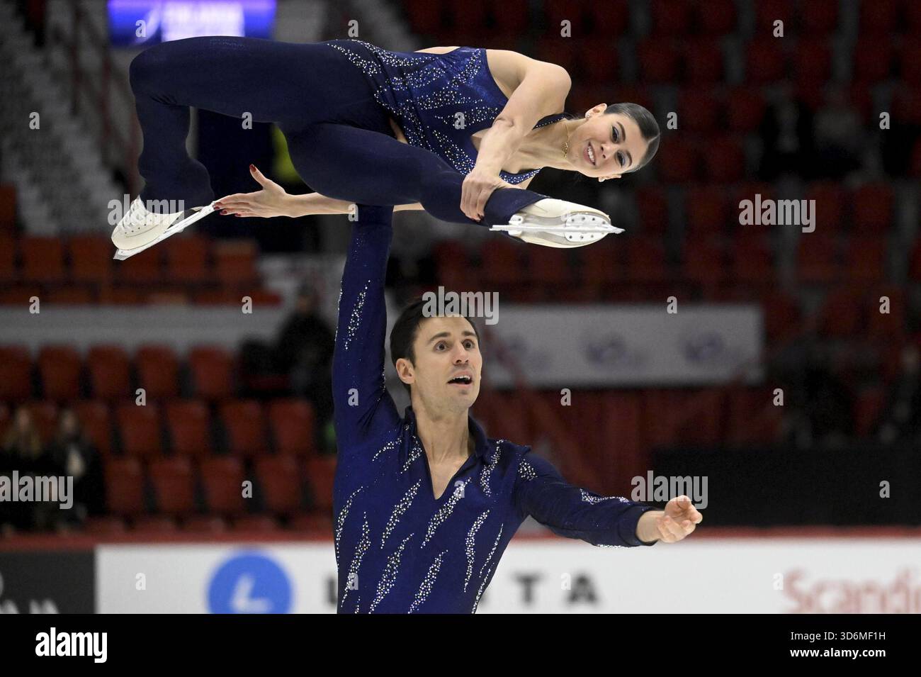 Rebecca Ghilardi and Filippo Ambrosini of Italy perform in the Pairs Short Program during figure ...