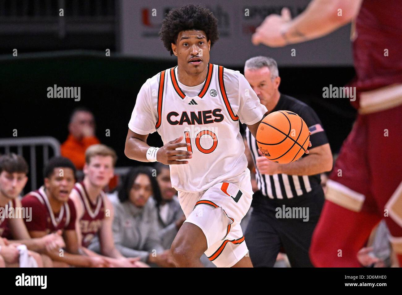 CORAL GABLES, FL - NOVEMBER 20: Miami guard Tru Washington (10) brings ...