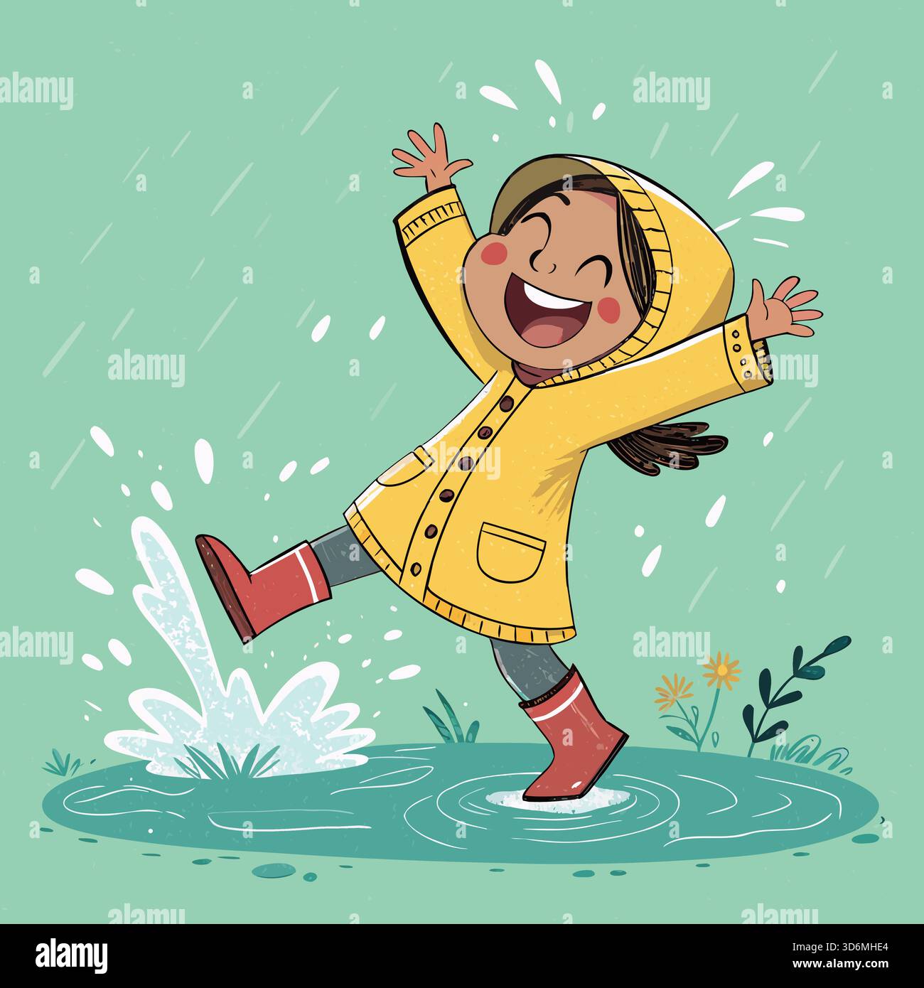 Kids playing water in Stock Vector Images - Alamy