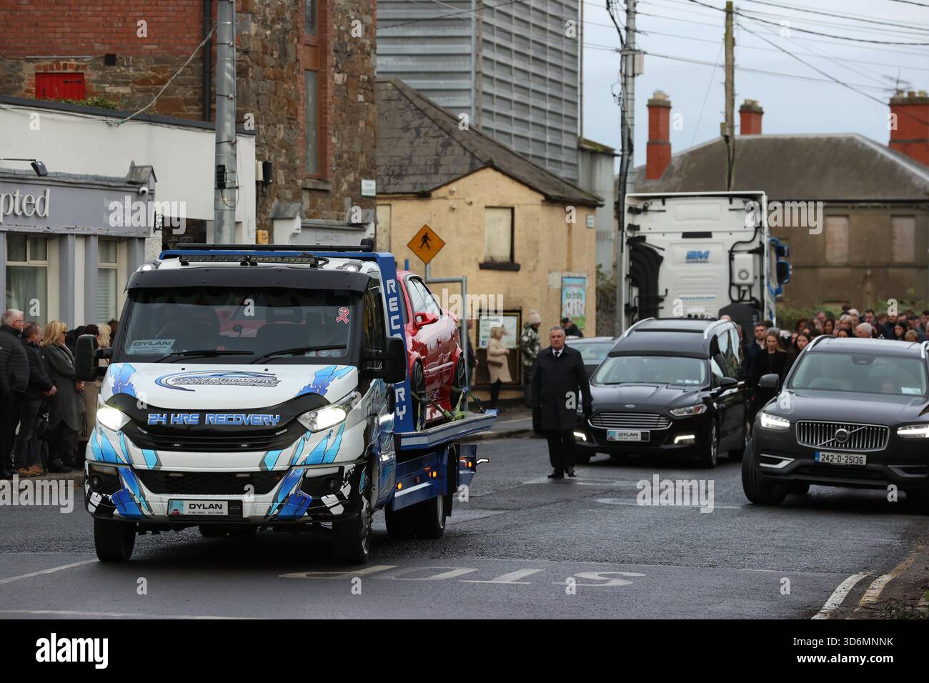 The funeral cortege of Dylan Commins, 23, from Ardee in Co Louth, arrives for his funeral ...