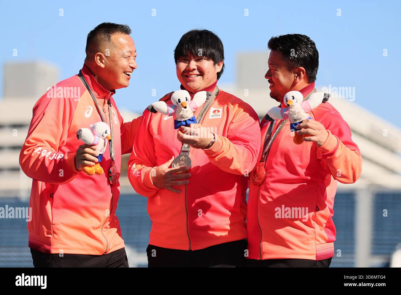 (L-R) silver medalist Masatoshi Morimoto, gold medalist Riki Toyama ...