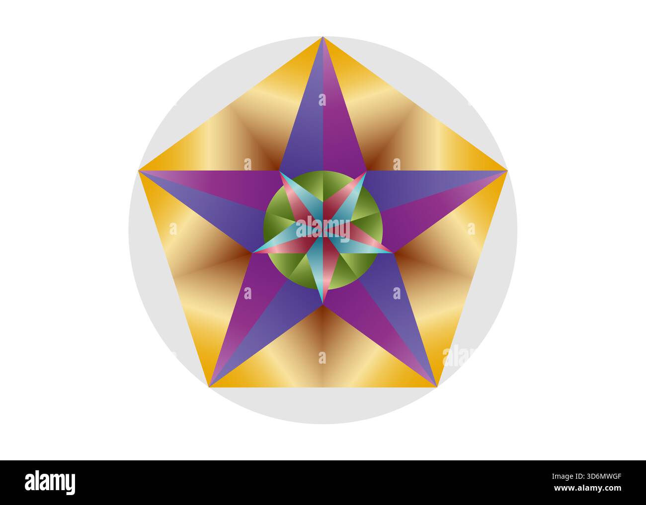 5 pointed star 3d Stock Vector Images - Alamy