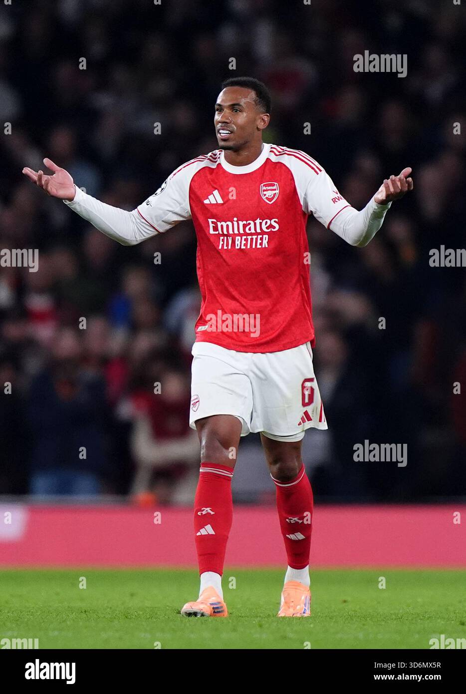 File photo dated 01-10-2025 of Gabriel. Arsenal have been dealt an ...