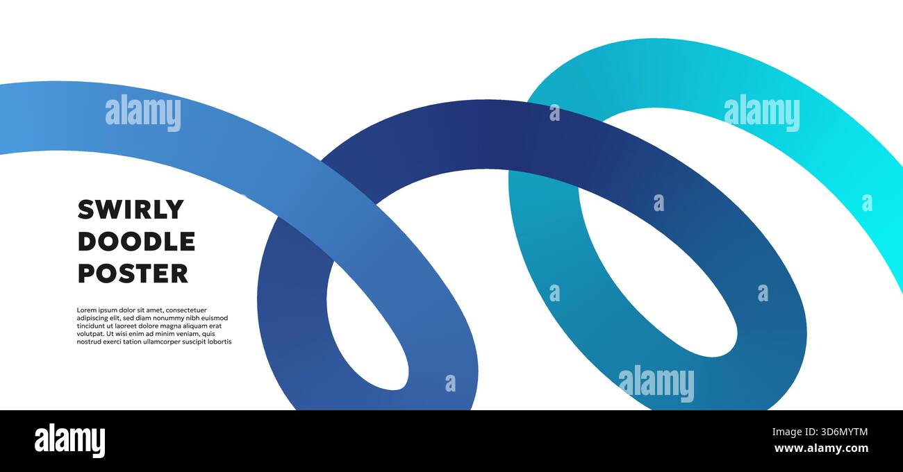 Gradient ribbons and wavy squiggles flow across a bright abstract ...