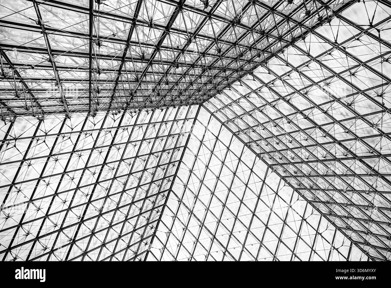 The Louvre’s Inverted Pyramid and spiral staircase in Paris Stock Photo ...