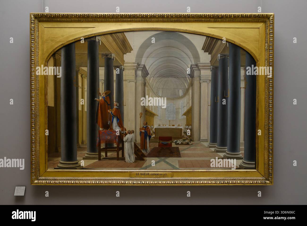 Neoclassical painting displayed inside the Louvre Museum in Paris ...