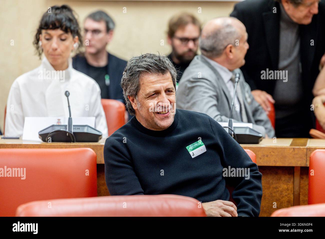 Actor David Lorente attends the presentation of the fiction series ...