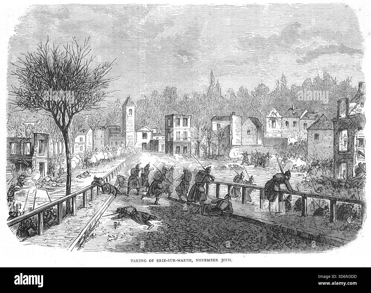 The taking of Brie-Sur-Marne, November 30 1870, part of The Battle of ...