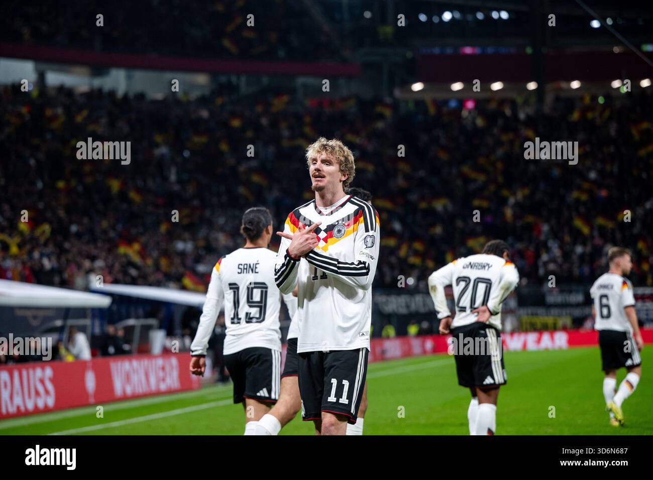 Nick Woltemade (Germany, #11) celebrates the goal [goal] for 1:0 ...