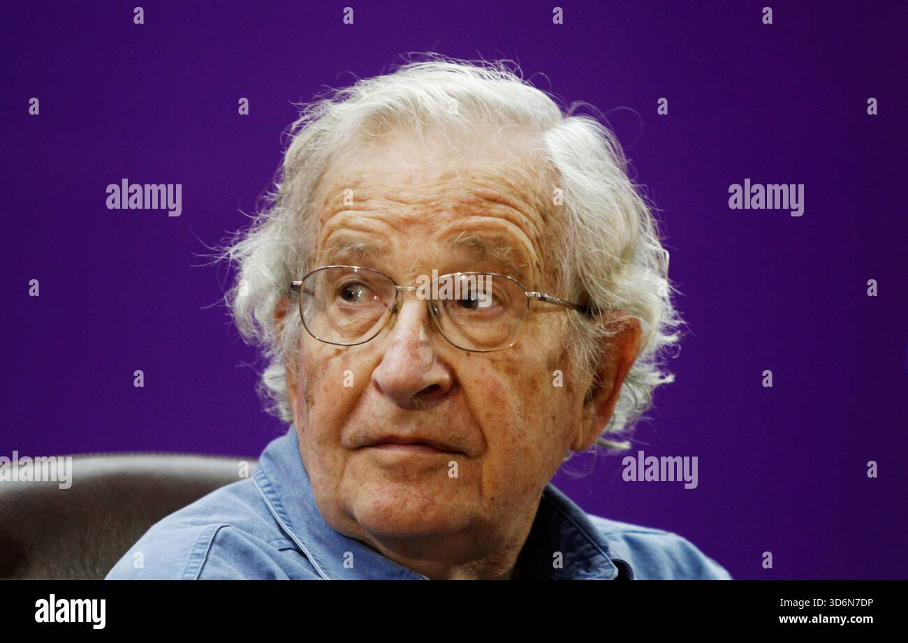 FILE - Noam Chomsky attends a conference at the Islamic University, Oct ...