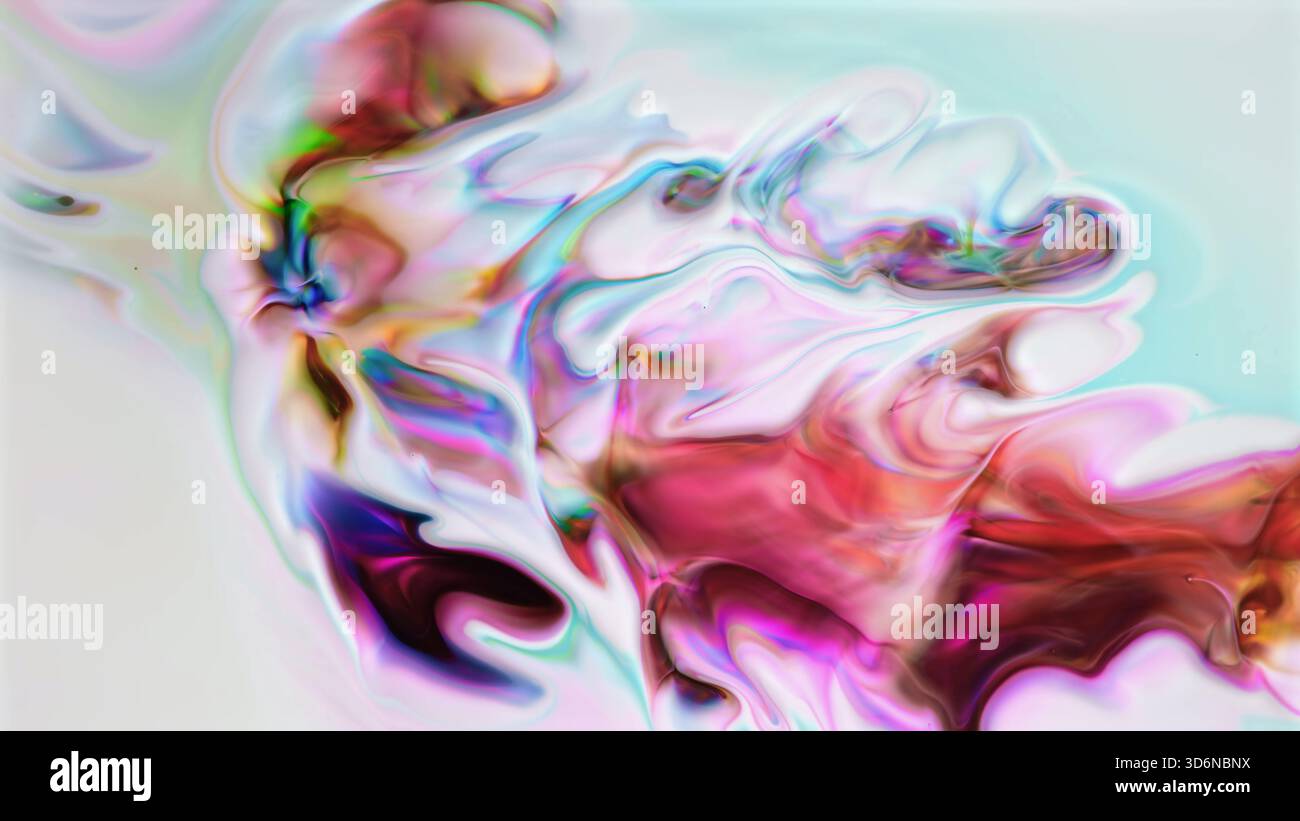 Dynamic blend of vibrant colors creating an ethereal fluid abstraction ...
