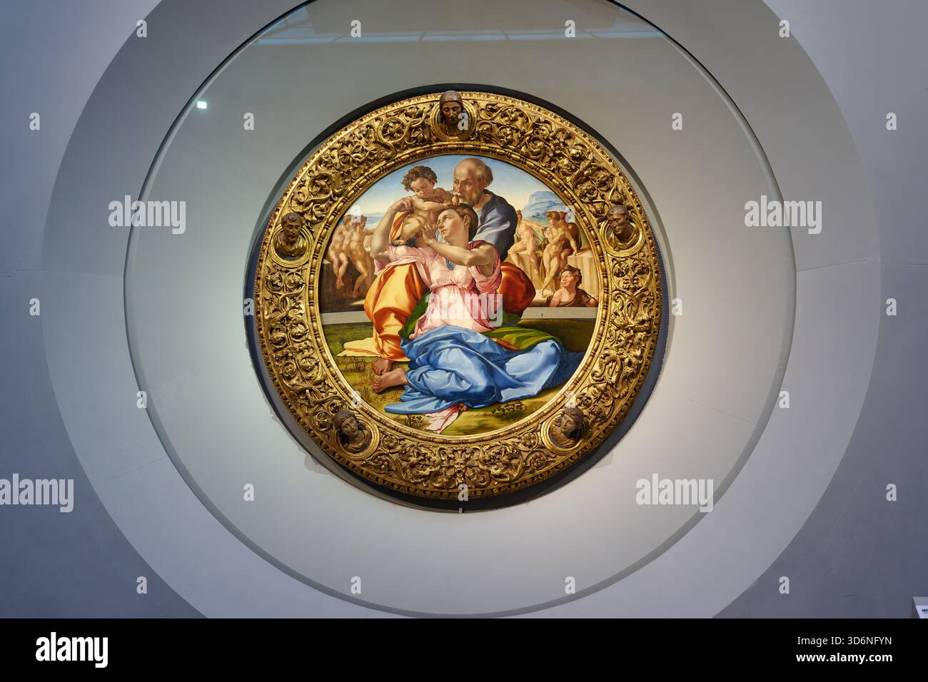 Painting 'Doni Tondo' by Italian Renaissance artist Michelangelo ...