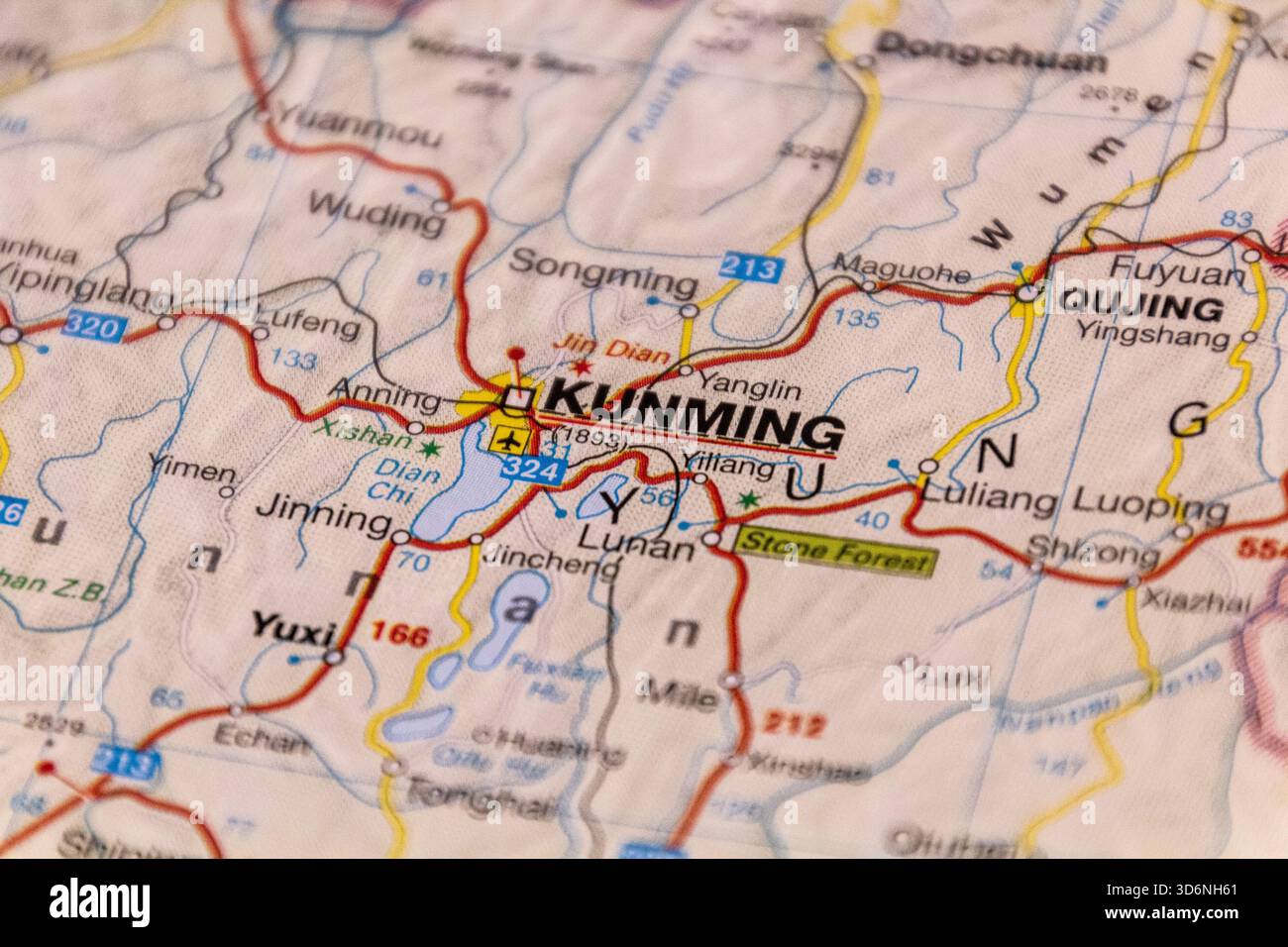 Map kunming yunnan china hi-res stock photography and images - Alamy