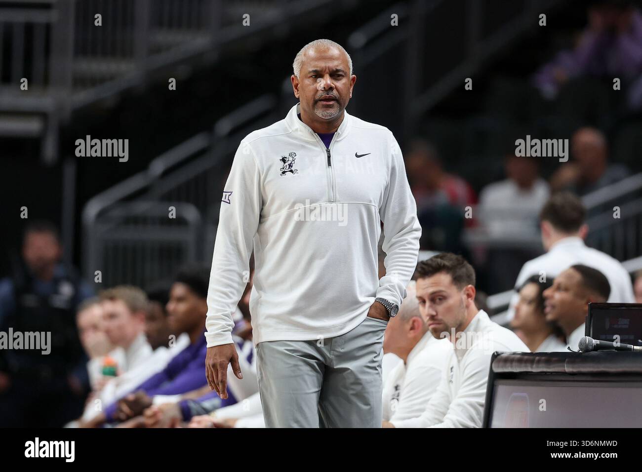 November 20, 2025: Kansas State Wildcats head coach Jerome Tang is seen ...
