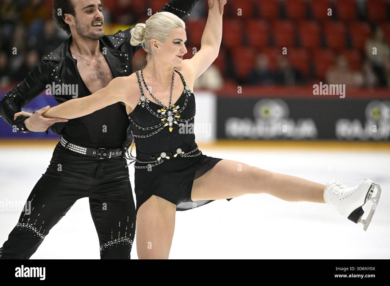Olivia Smart and Tim Dieck of Spain perform in Ice Dance Rhythm Dance ...