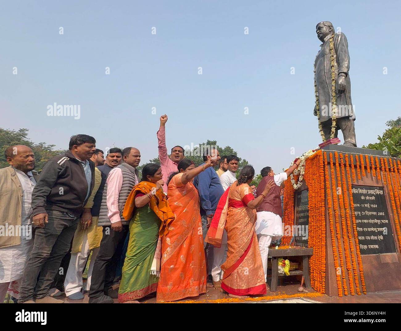 PATNA, INDIA - NOVEMBER 21: Bihar Minister Nitin Navin and others pay ...