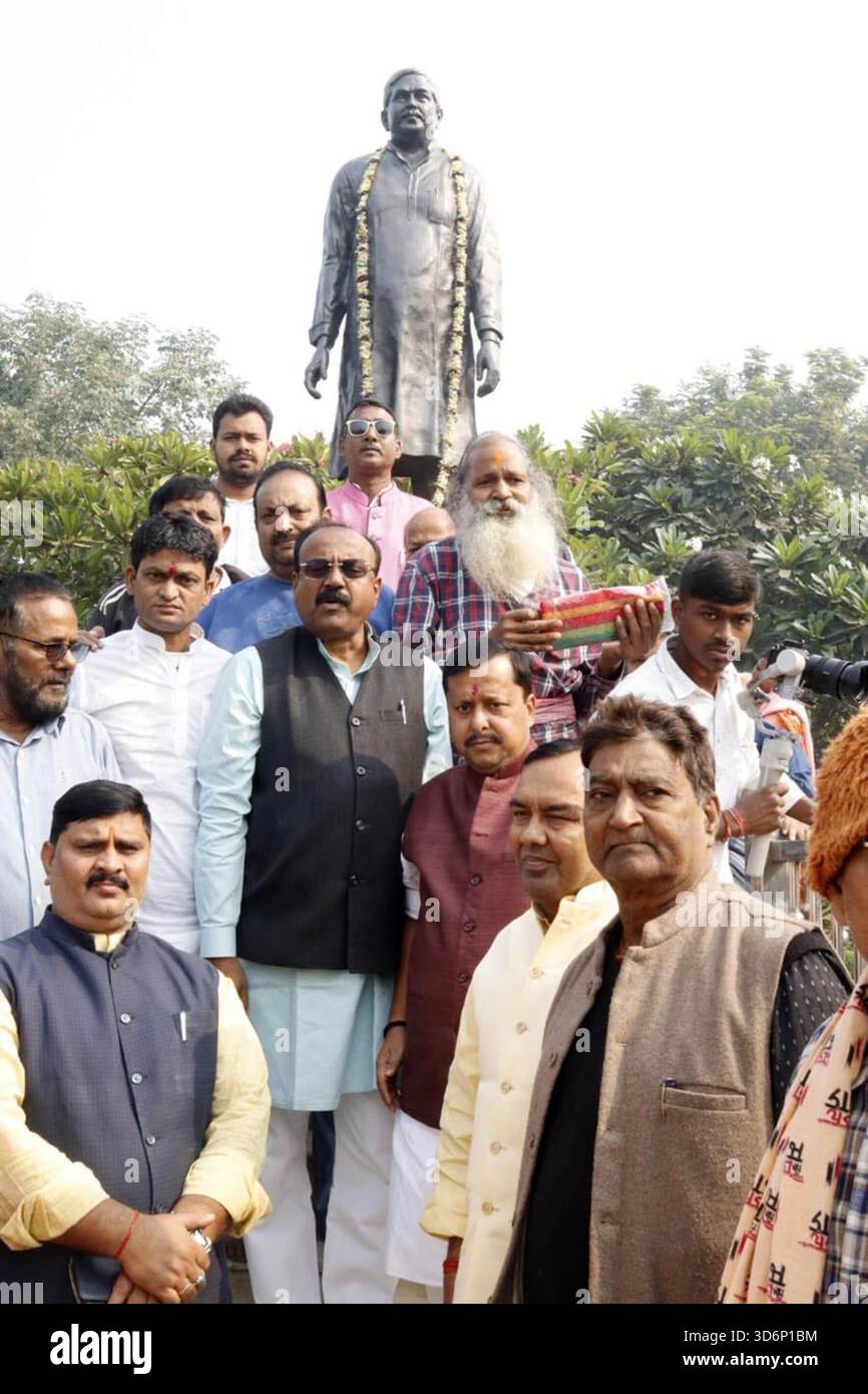 PATNA, INDIA - NOVEMBER 21: Bihar Minister Nitin Navin and others pay ...