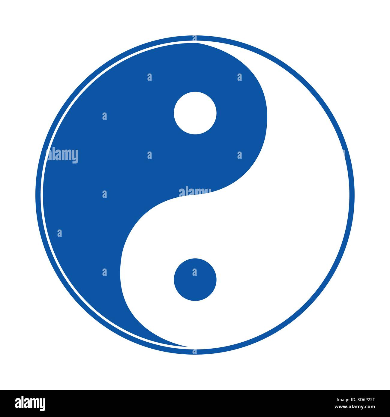 This blue and white yin yang symbol illustrates the interconnectedness ...