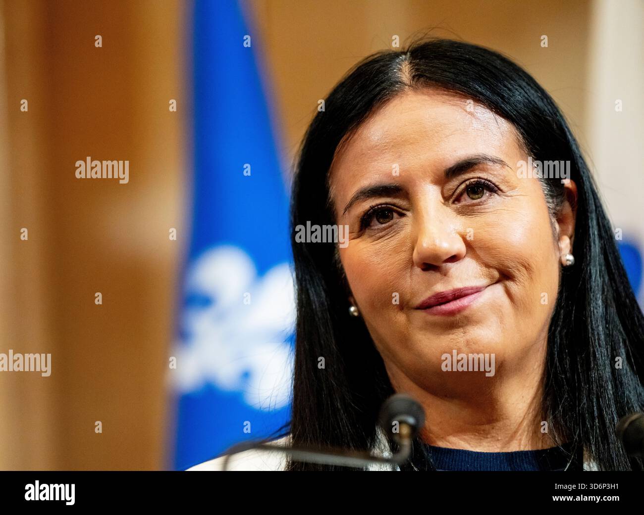 Montreal Mayor Soraya Martinez Ferrada participates in a press ...