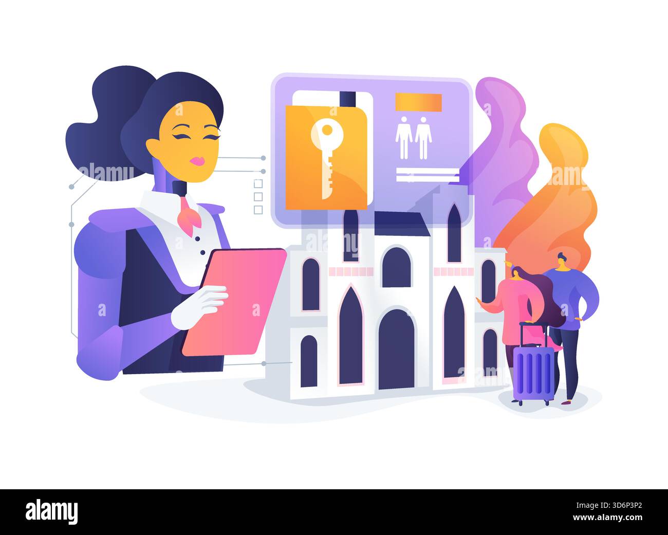 Smart Hotel Concierge Robot abstract concept vector illustration Stock ...